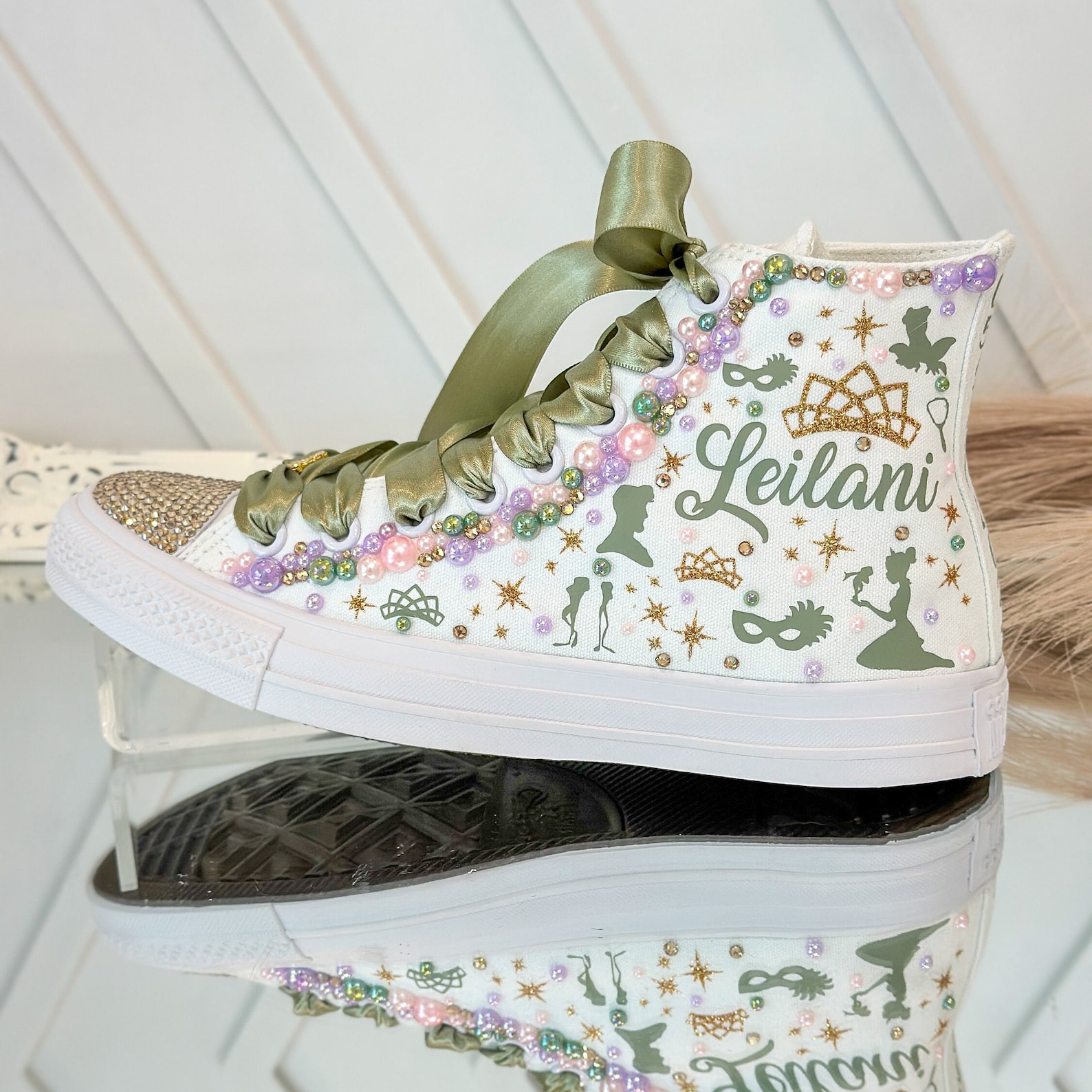 Custom Crystal Bling Sneakers: Handmade Sparkle Shoes - Etsy