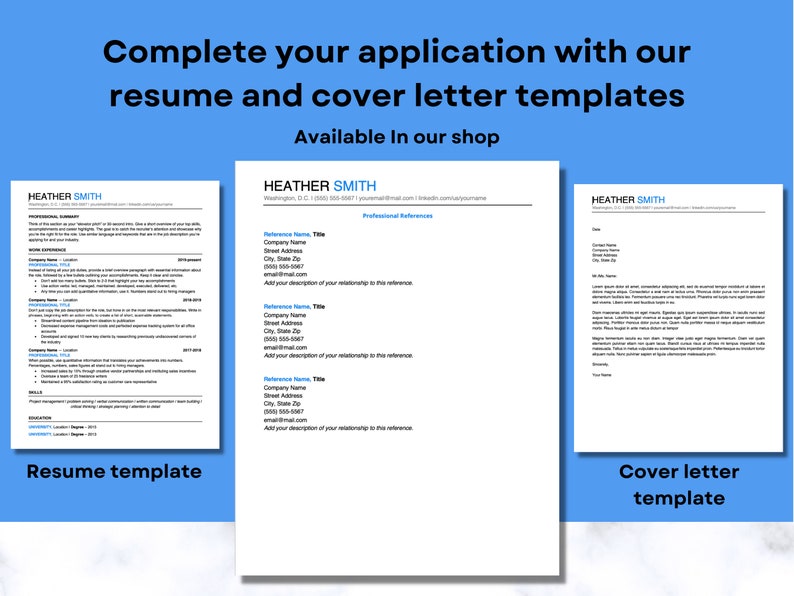References Template for Word, Google Docs | Professional References ...