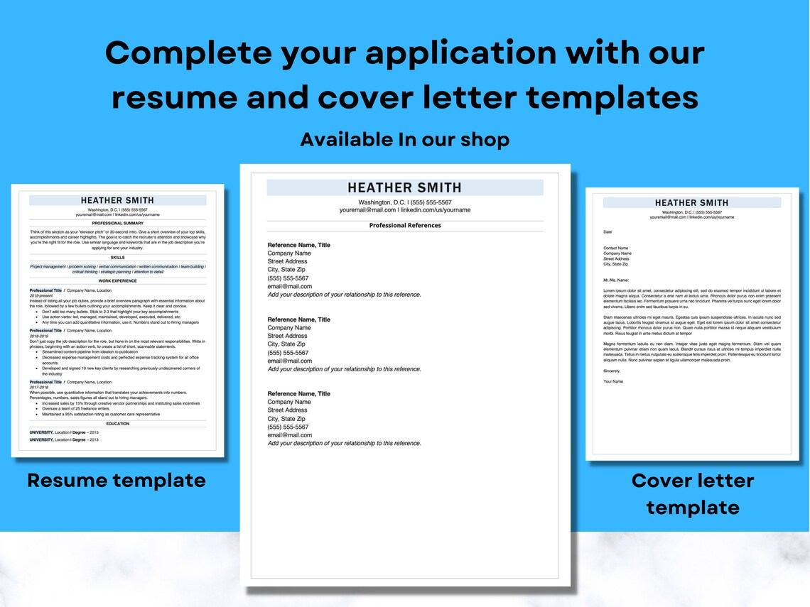 References Template for Word, Google Docs | Professional References ...