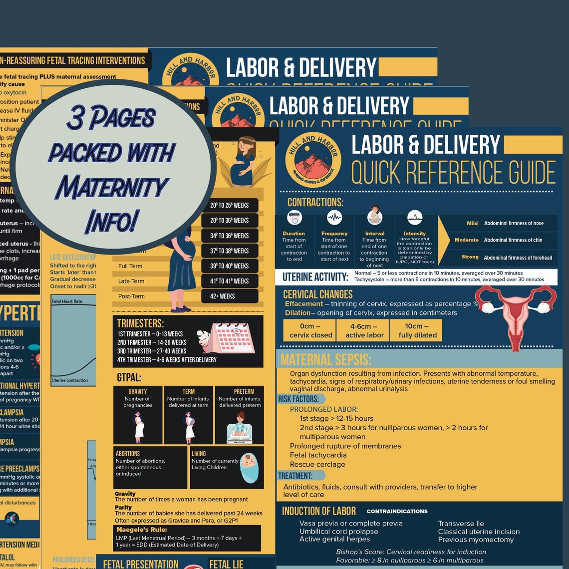 Labor & Delivery Nursing Quick Reference Guide - INSTANT DOWNLOAD - Etsy