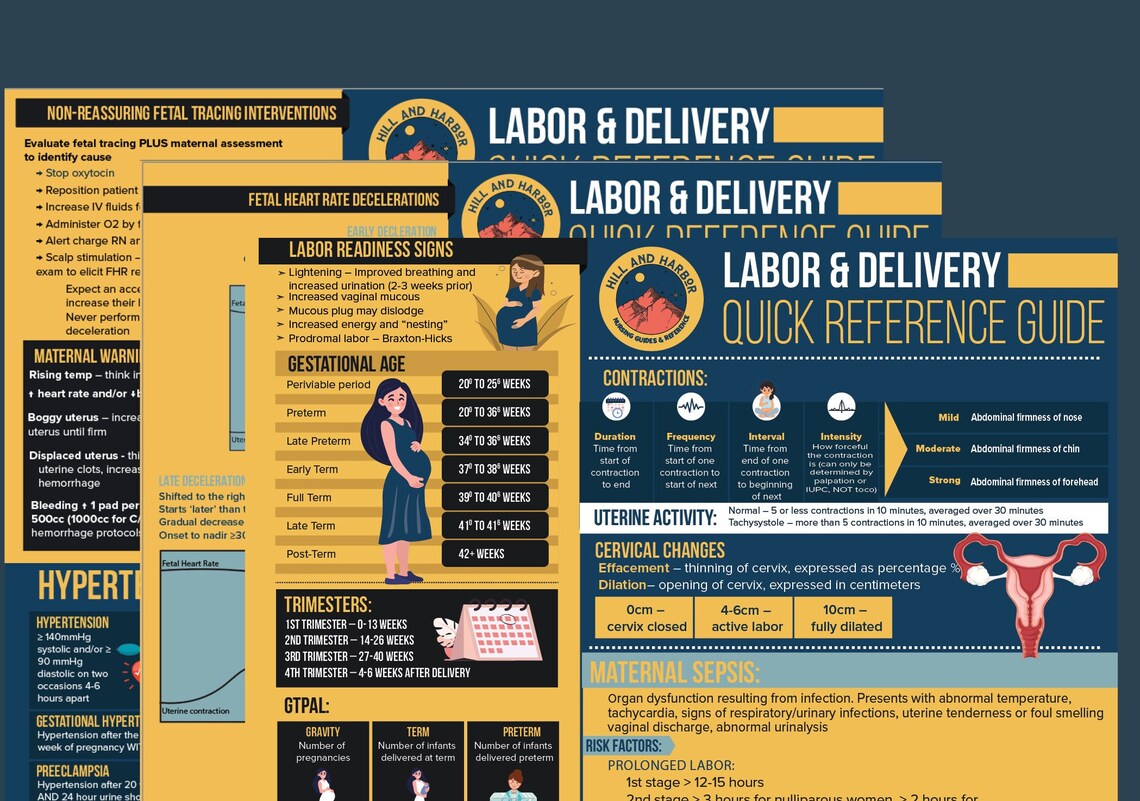 Labor & Delivery Nursing Quick Reference Guide - INSTANT DOWNLOAD - Etsy