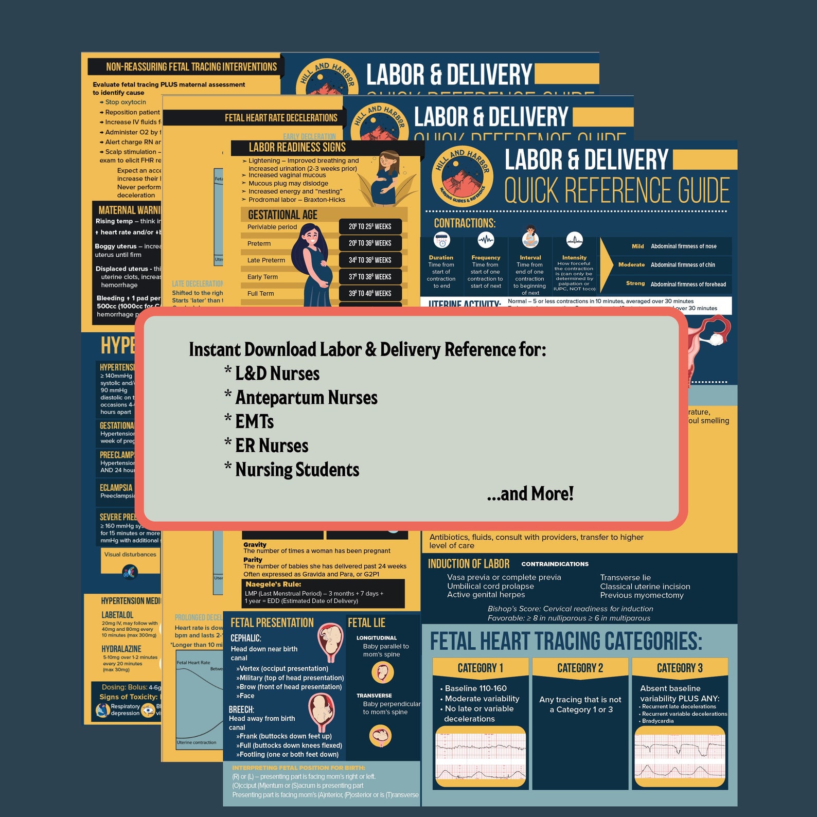 Labor & Delivery Nursing Quick Reference Guide - INSTANT DOWNLOAD - Etsy