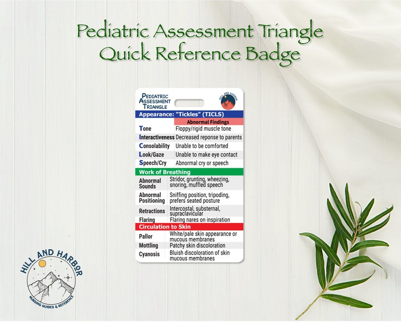 Pediatric Triangle Quick Reference Card Nursing EMT Paramedic | Etsy