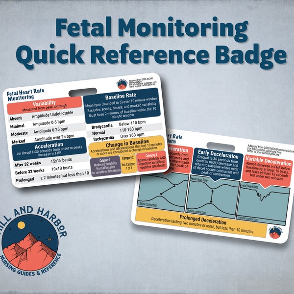 Labor and Delivery Badge Reference Cards - Etsy