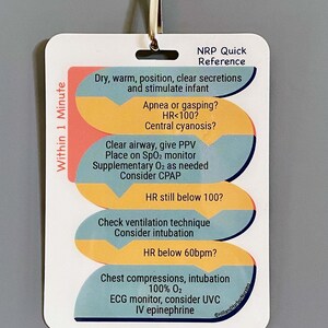 Newborn Assessment & Resuscitation Card: NRP Quick Reference (3x4) - Etsy