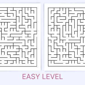 Maze Book, 50 Mazes, Level Easy, Printable, Instant Download, Printable ...
