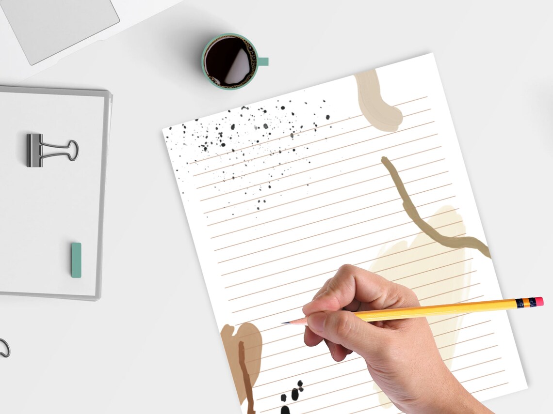 Printable Stationary, Abstract, Note Paper, Letter Writing, Lined ...