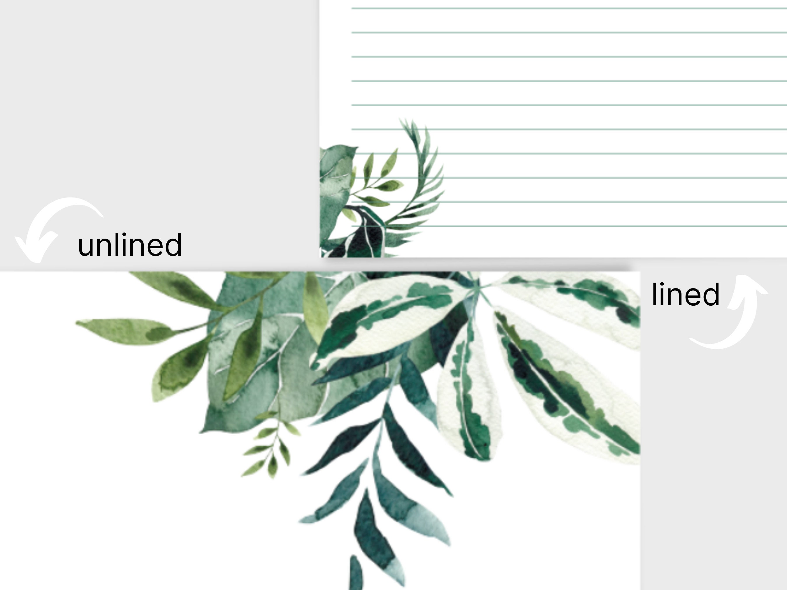 Printable Stationary, Tropical, Note Paper, Letter Writing, Lined ...