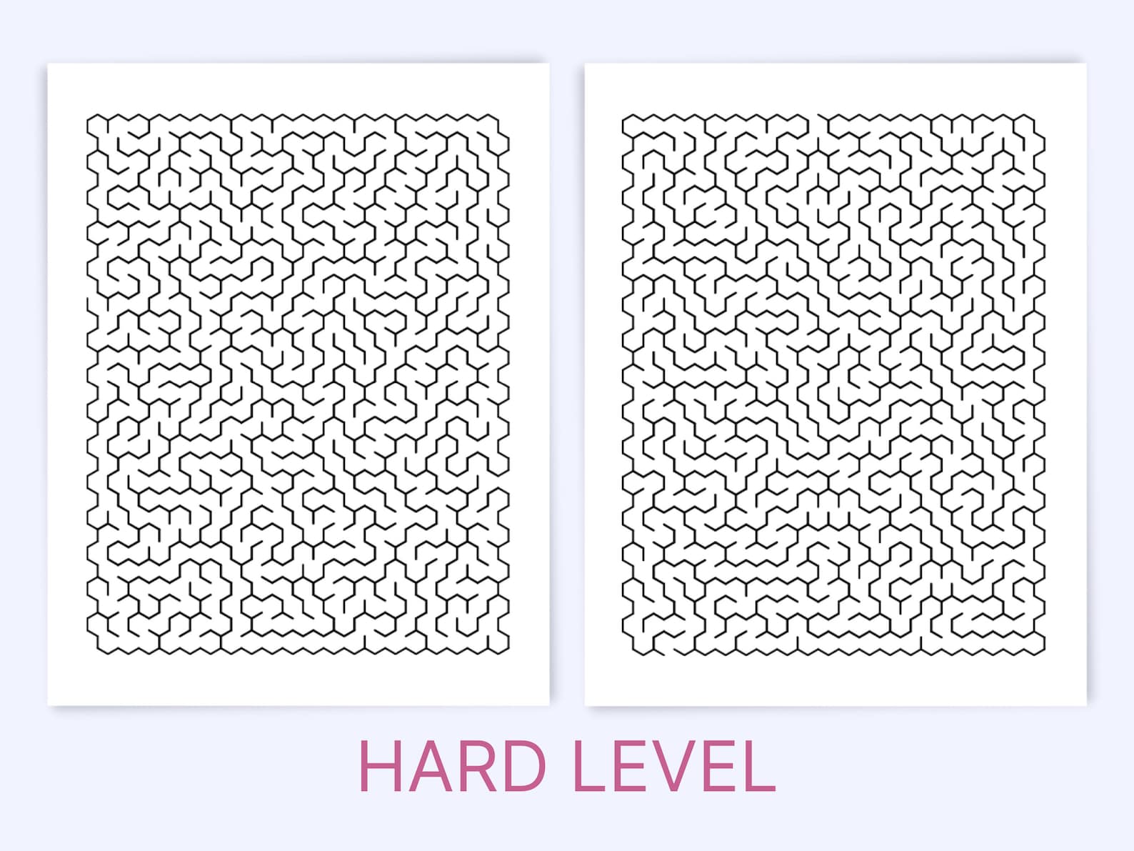 Maze Book, 50 Mazes, Level Hard, Printable, Instant Download, Printable ...