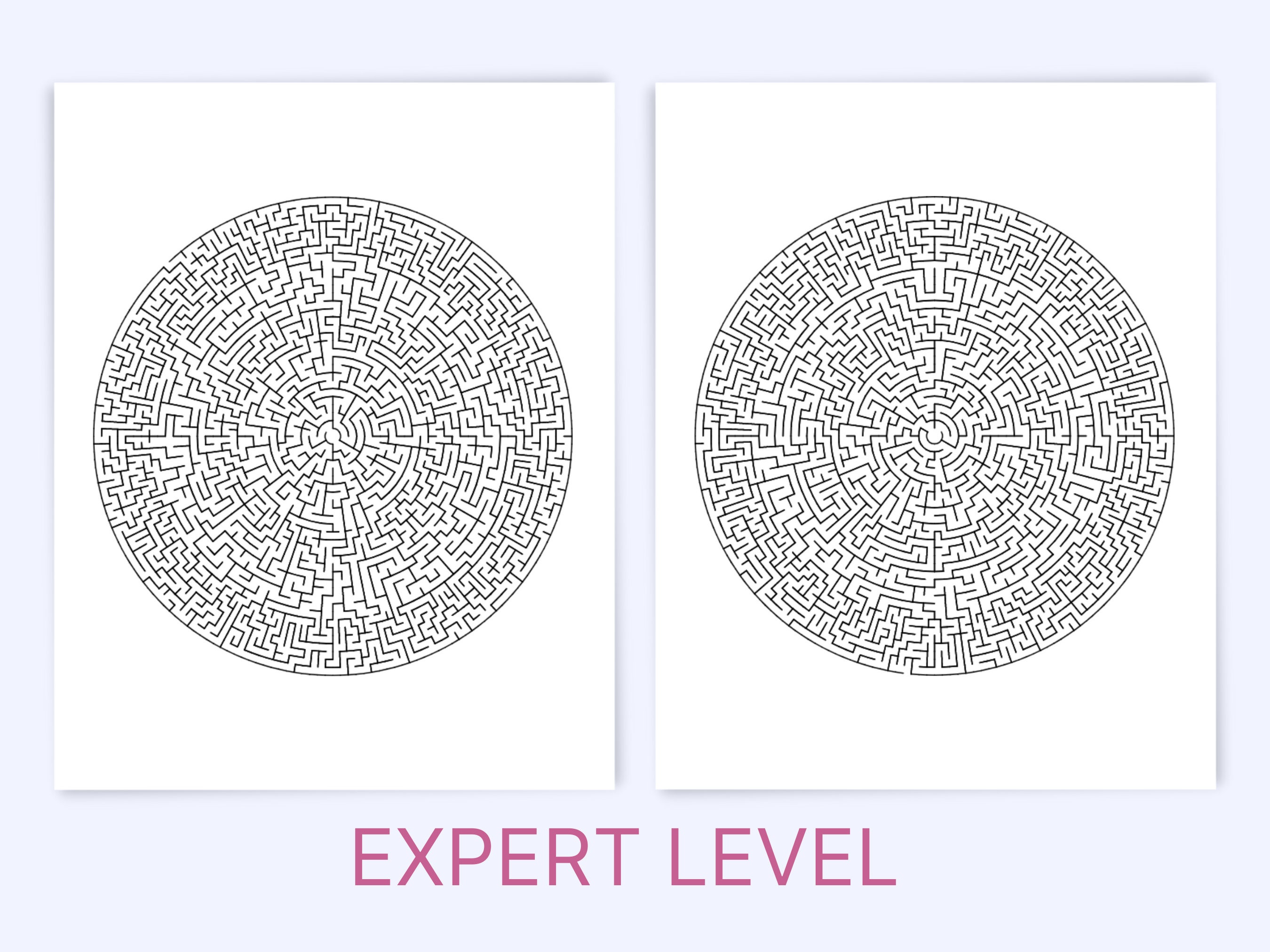 Maze Book, 50 Mazes, Level Expert, Printable, Instant Download ...