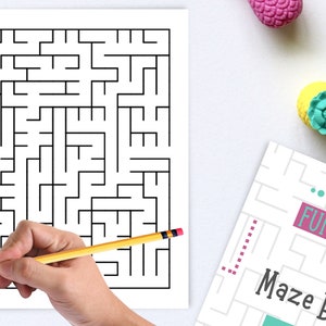 Maze Book, 50 Mazes, Level Easy, Printable, Instant Download, Printable ...