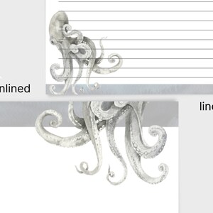 Printable Stationary, Octopus, Note Paper, Letter Writing, Lined ...