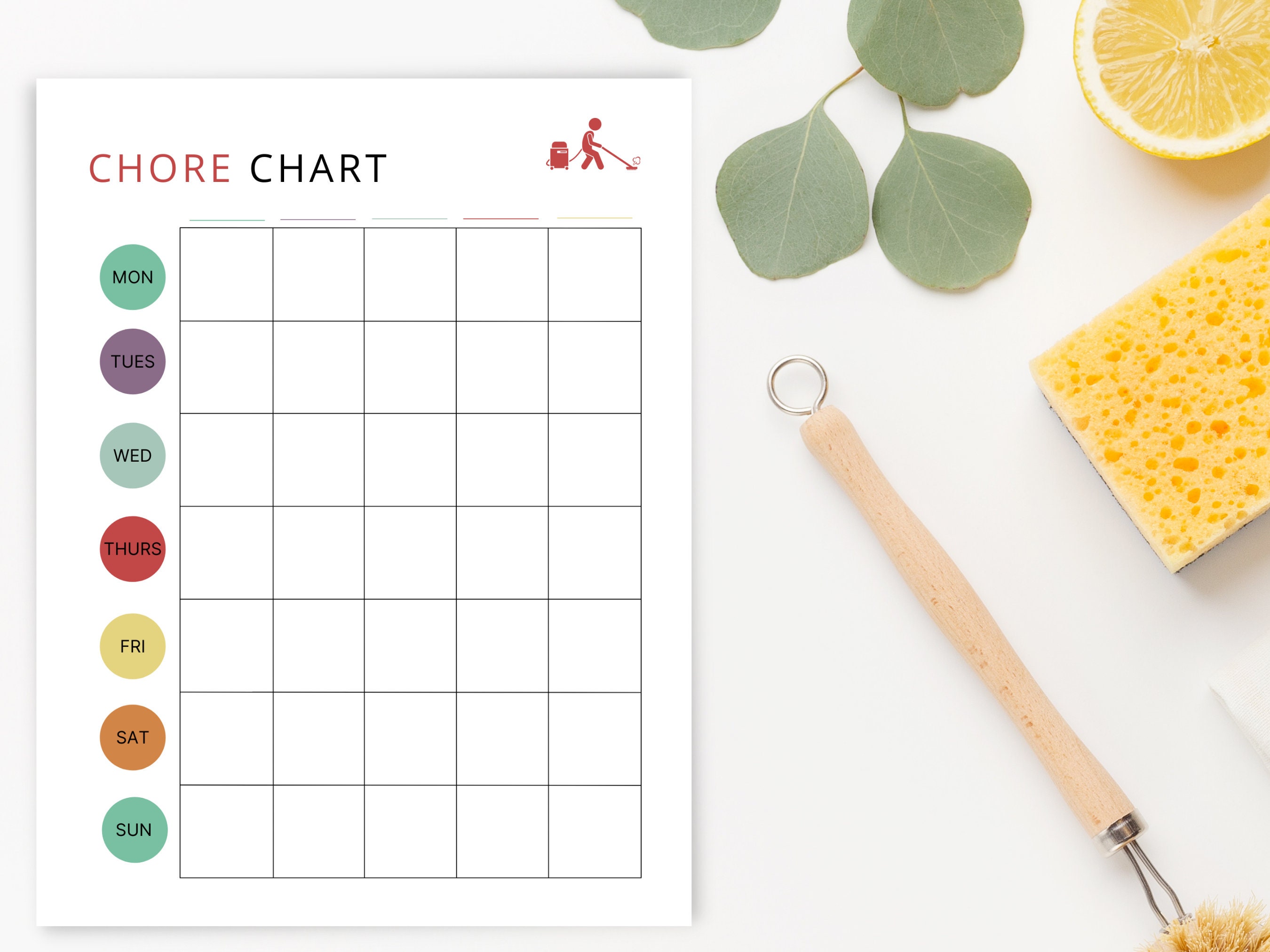 Chore Chart, Printable, Instant Download, Printable PDF, US Letter, A4 ...