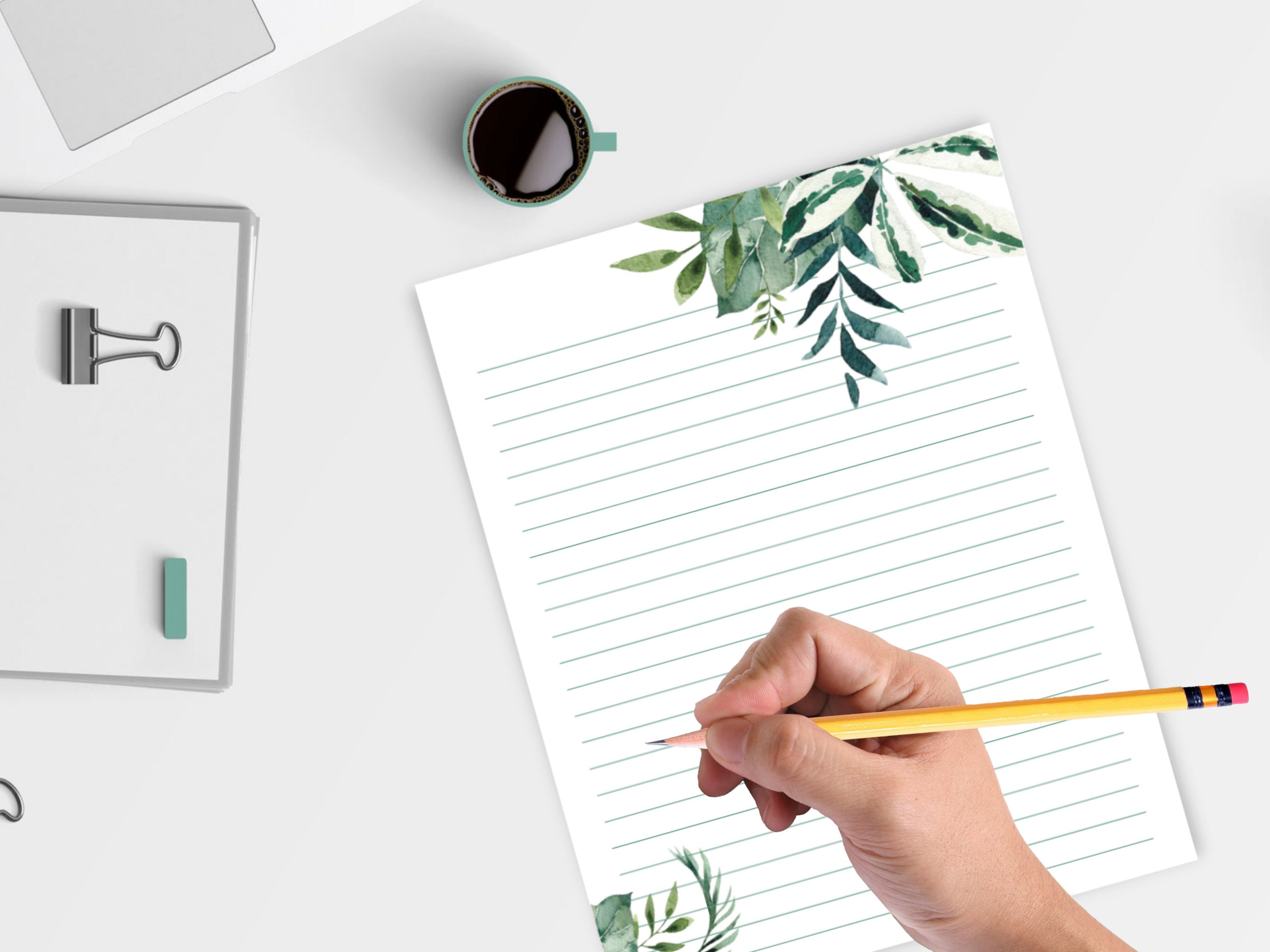 Printable Stationary, Tropical, Note Paper, Letter Writing, Lined ...