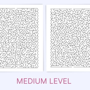 Maze Book, 50 Mazes, Level Medium, Printable, Instant Download ...