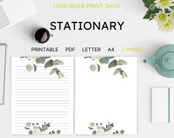 Printable Stationary, Jellyfish, Note Paper, Letter Writing, Lined ...