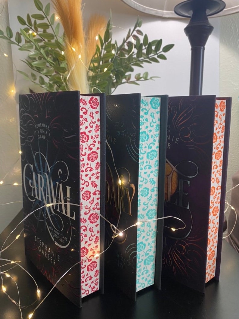 Custom Sprayed and Stenciled Edges the Caraval Series by - Etsy