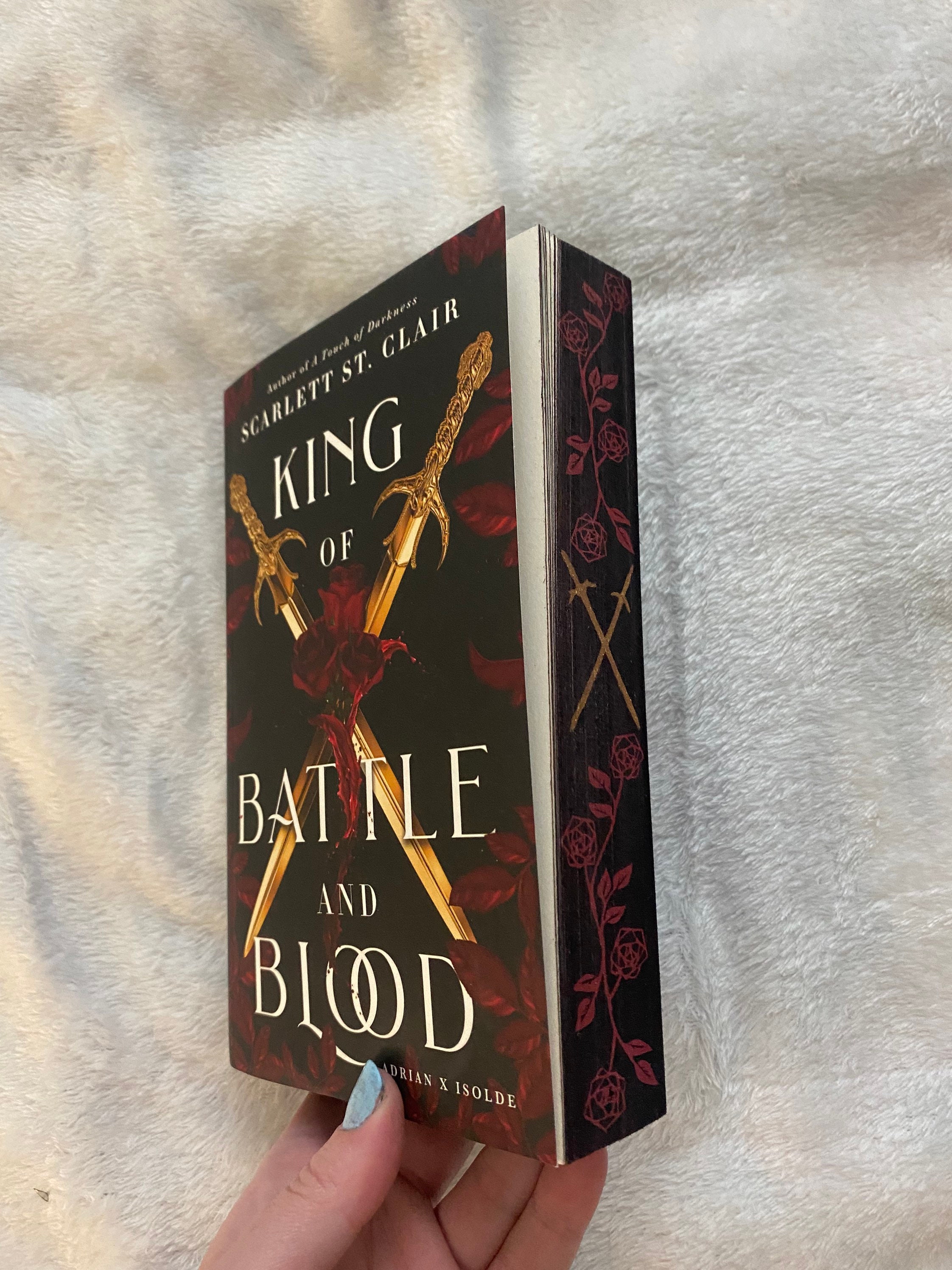 Custom Sprayed and Stenciled Edges King of Battle and Blood - Etsy