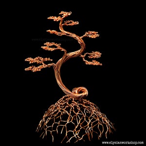 Large Handmade Copper Wire Bonsai Tree Sculpture - Etsy