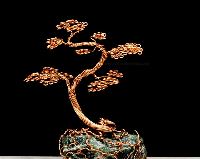 Jasper - Banded Iron With Copper Wire Tree Sculpture - Etsy