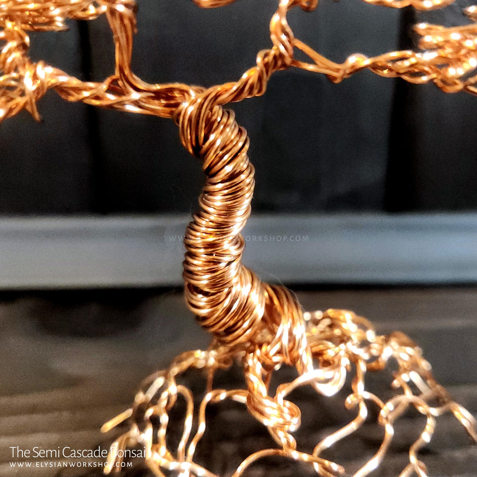 Bonsai Cascade Tree Handmade Copper Sculpture Boho Minimalistic ...