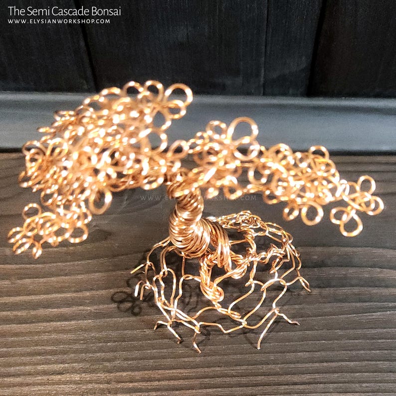Bonsai Cascade Tree Handmade Copper Sculpture Boho Minimalistic ...