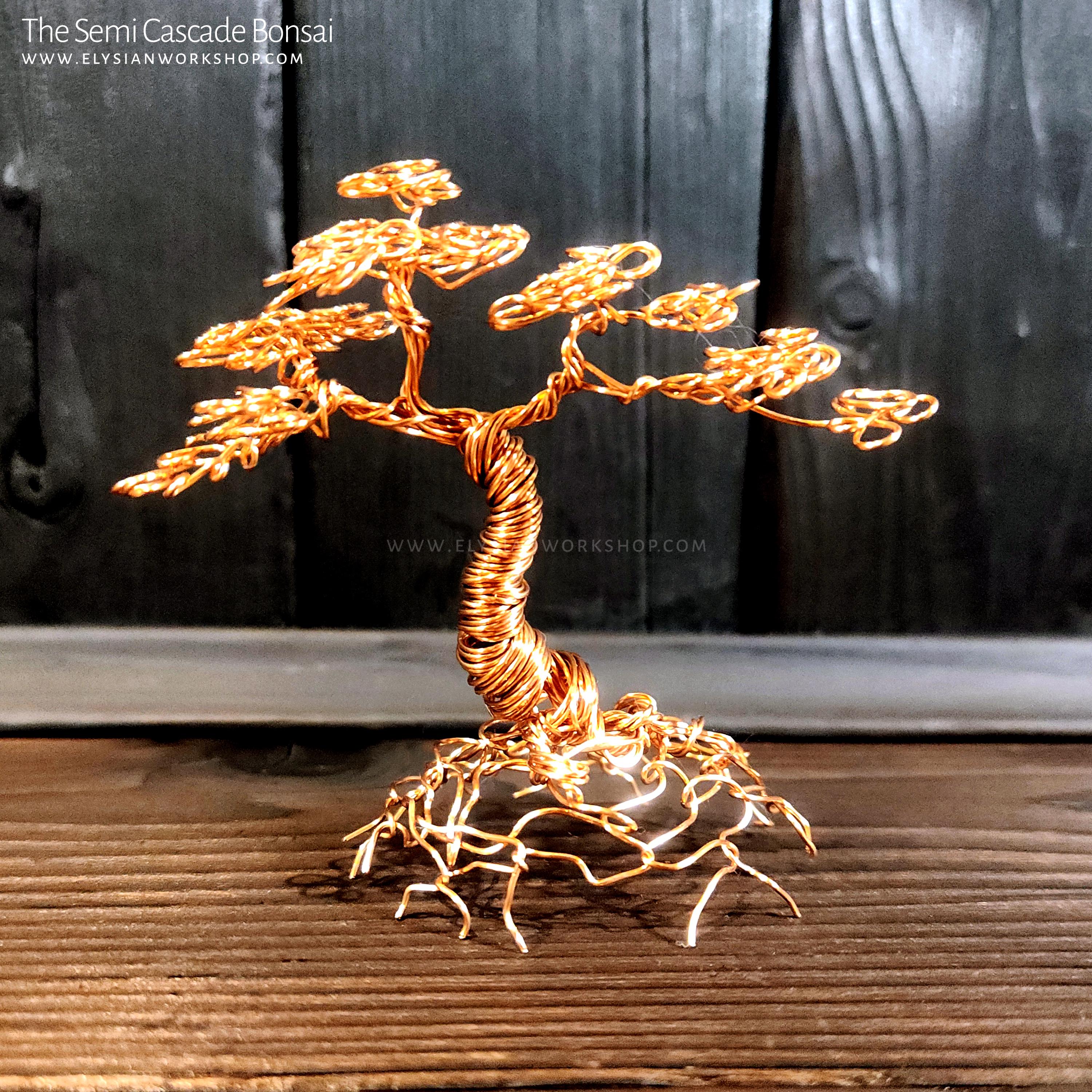 Bonsai Cascade Tree Handmade Copper Sculpture Boho Minimalistic ...