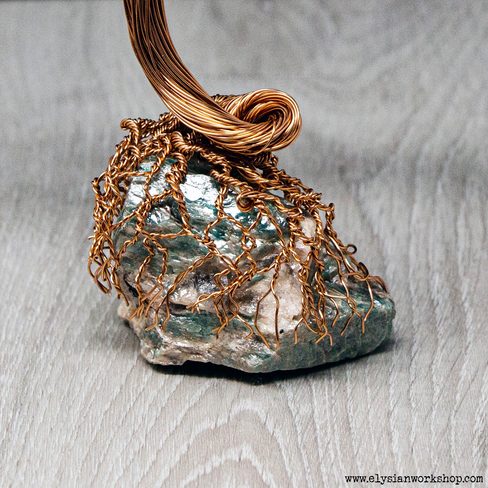 Large Copper Wire Cascade Bonsai Tree on Aventurine Crystal - Etsy