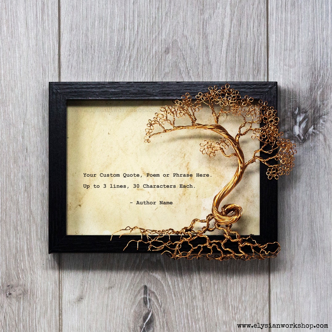 Custom Quote Poem Phrase Print Hand Typed and Aged Page in Frame - Etsy