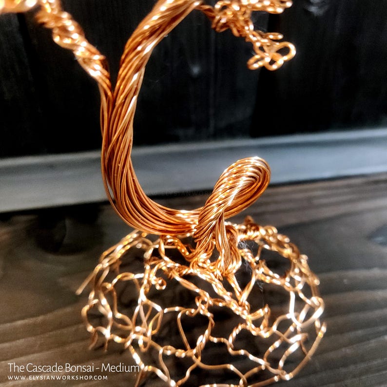Cascade Bonsai Handmade Copper Wire Tree Sculpture - Medium - Etsy