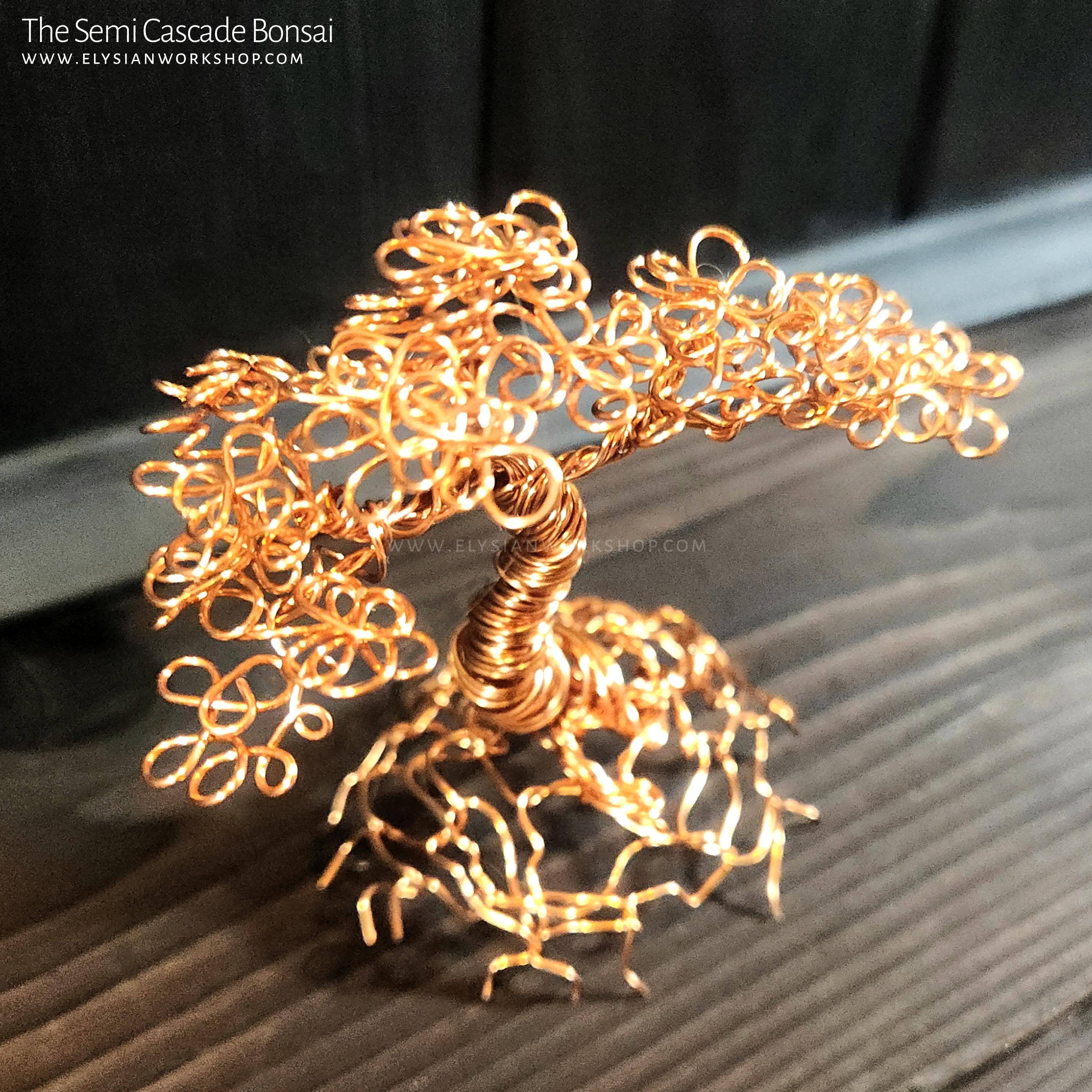 Bonsai Cascade Tree Handmade Copper Sculpture Boho Minimalistic ...