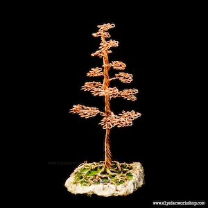 Copper Wire Bonsai Tree on Granite Rock - Etsy