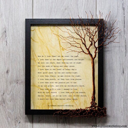 Elizabeth Barrett Browning How Do I Love Thee Sonnet 43 - Etsy