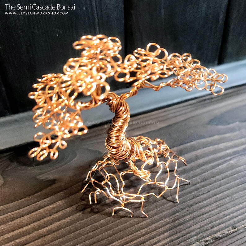 Bonsai Cascade Tree Handmade Copper Sculpture Boho Minimalistic ...