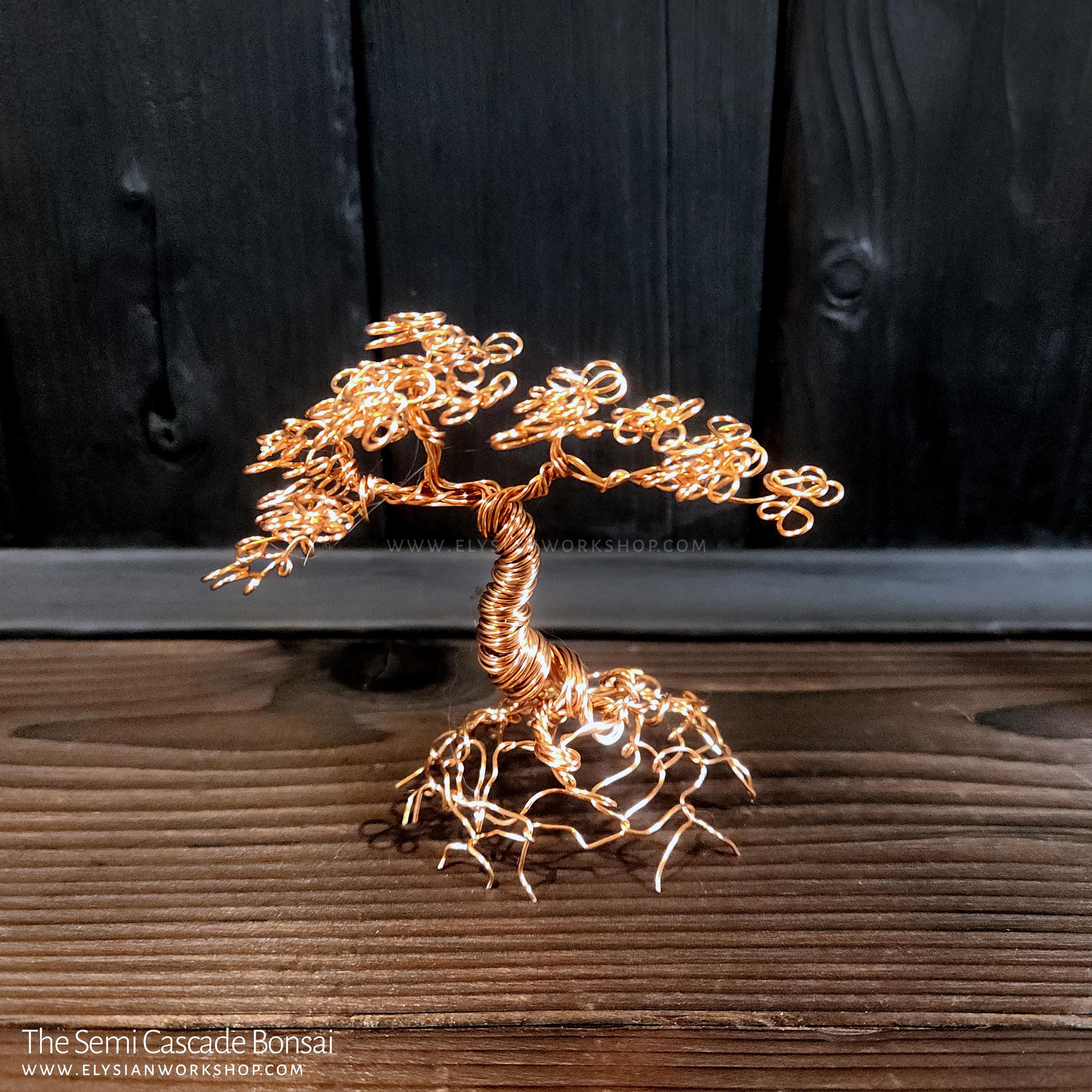 Bonsai Cascade Tree Handmade Copper Sculpture Boho Minimalistic ...