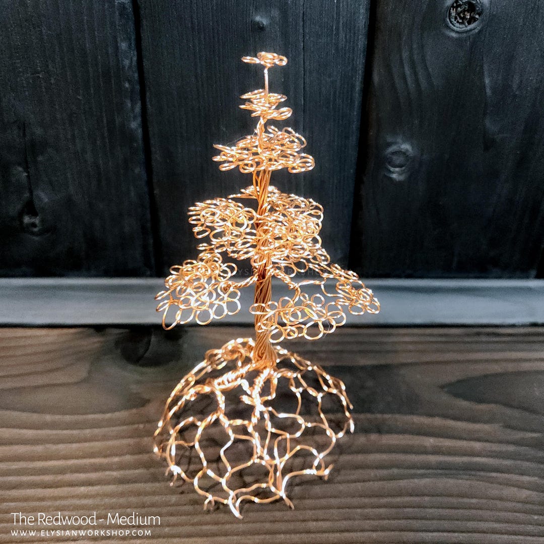 Redwood Cedar Tree Handmade Copper Sculpture - Medium - Etsy