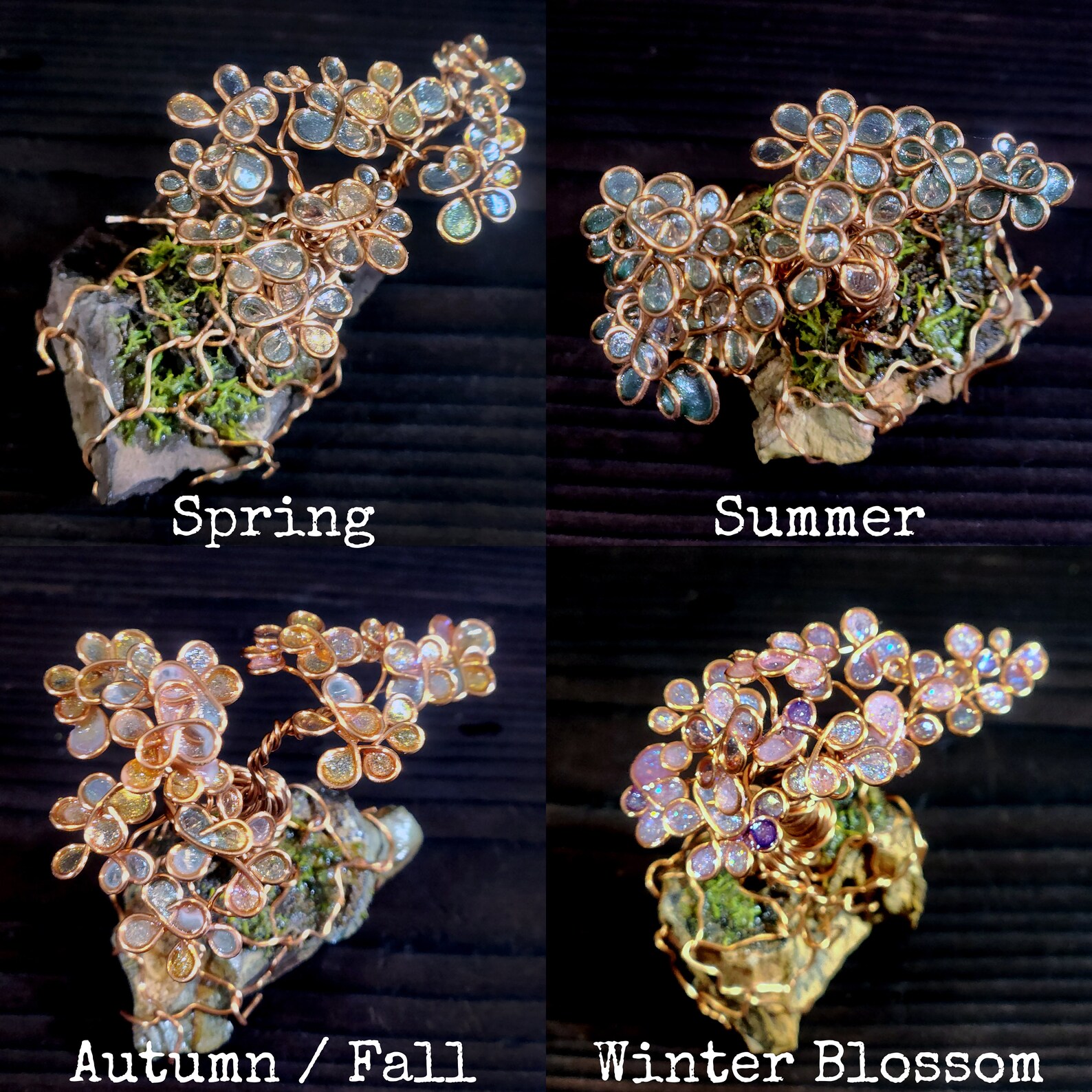 Personalized Oak Tree Copper Wire Tree Stone Friendship Love Valentines ...