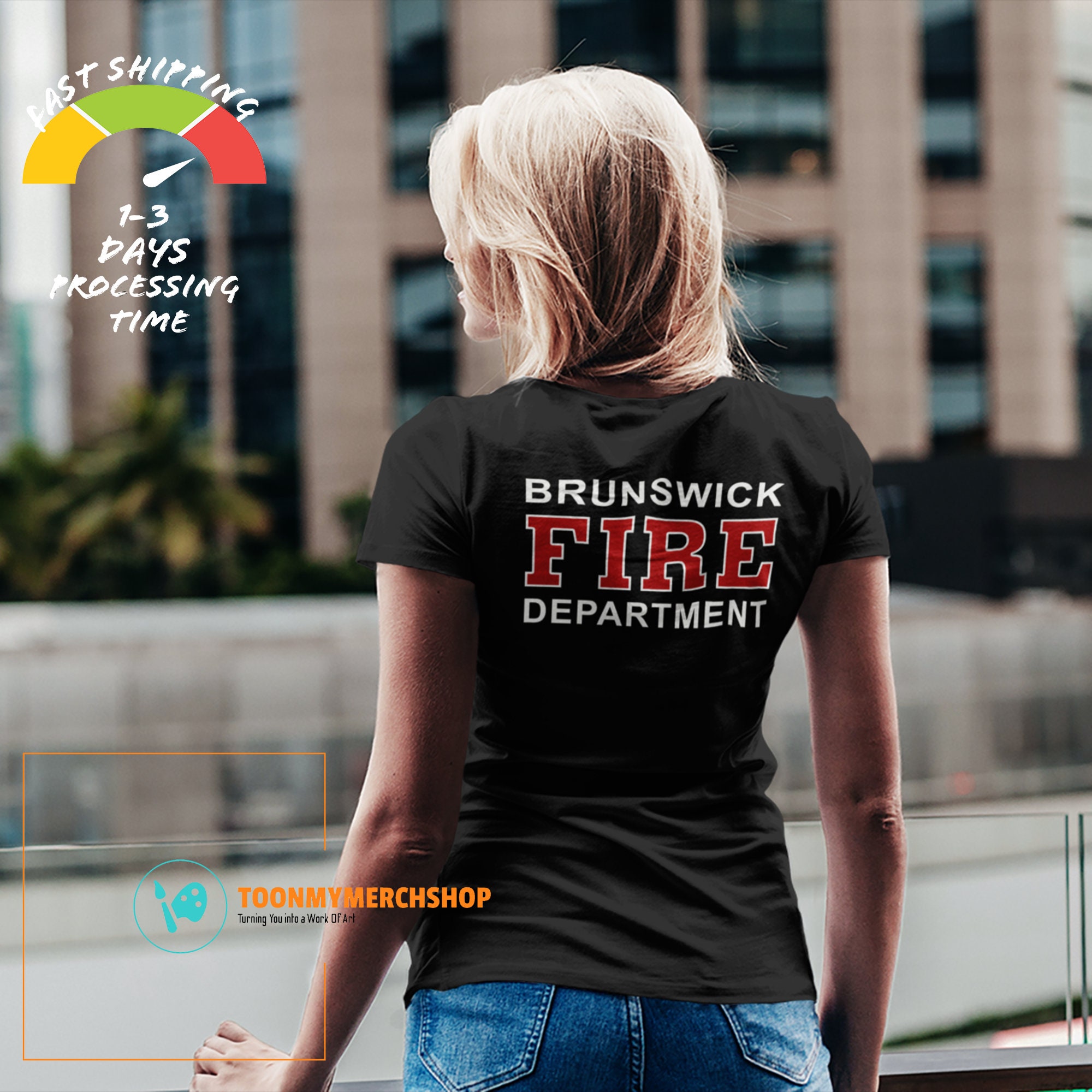 Personalized Fire Department T-shirt Your Department Name Firefighter ...