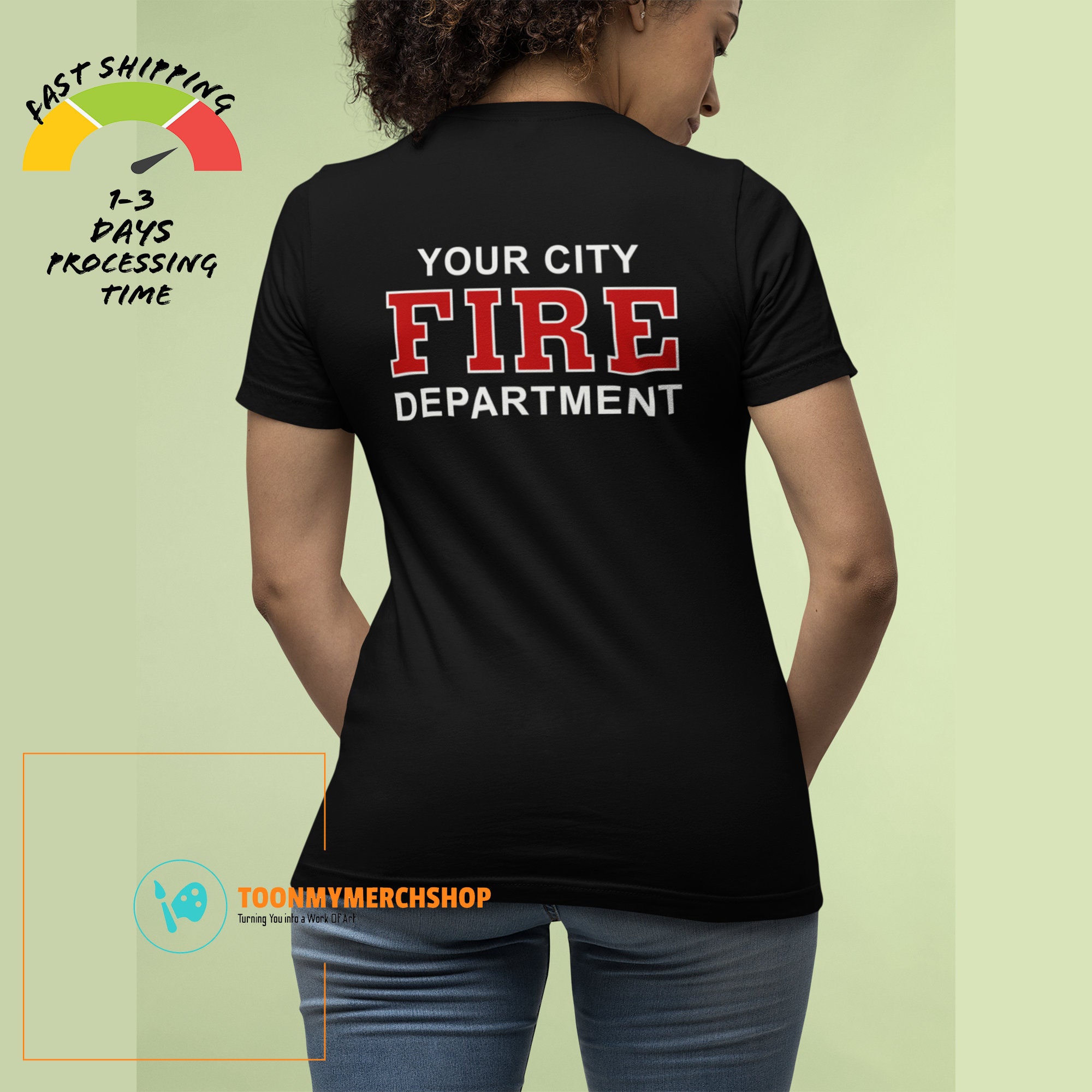 Personalized Fire Department T-shirt Your Department Name Firefighter ...