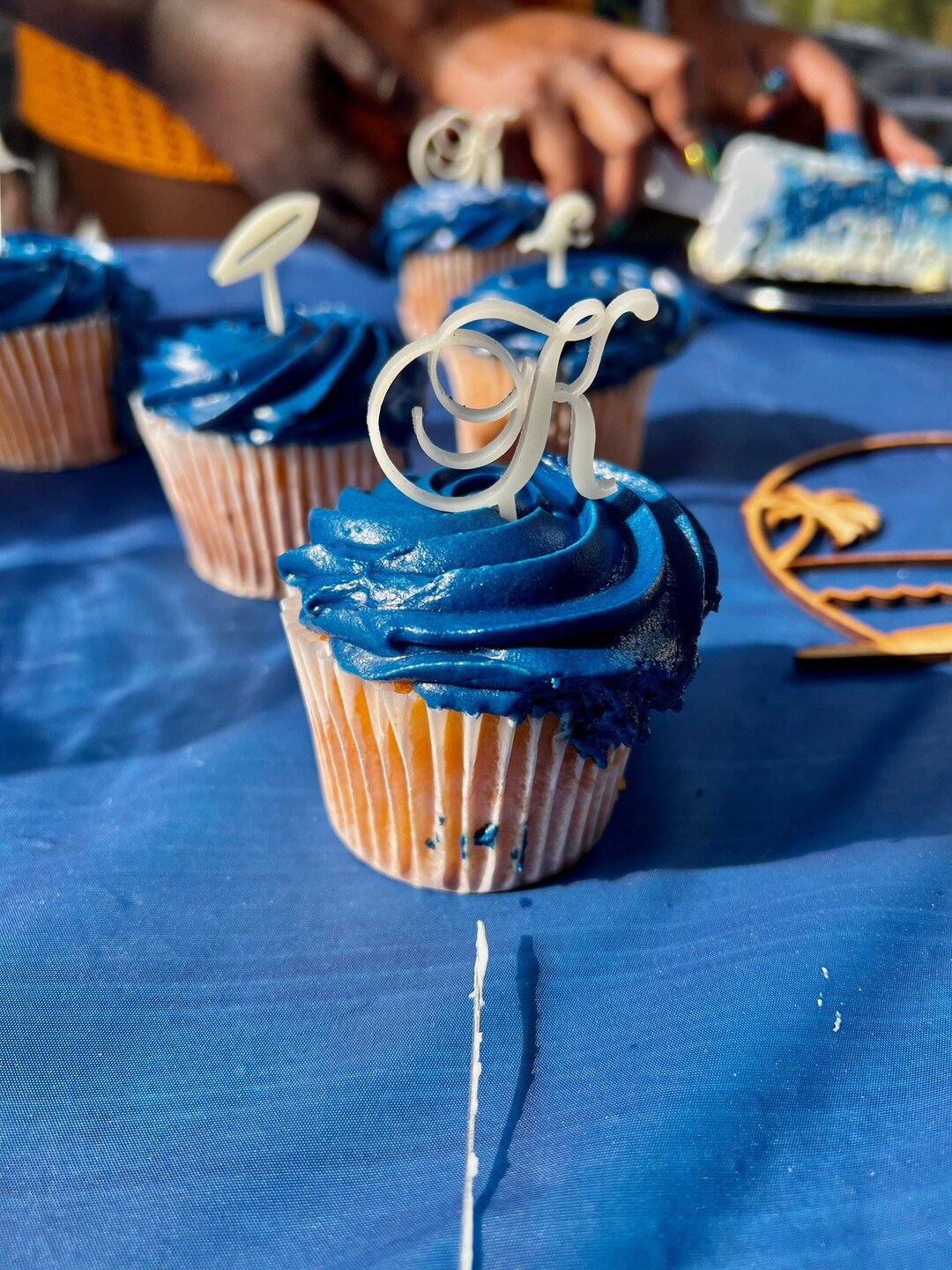 Initial Cupcake Toppers Cursive Letter Cupcake Toppers Cupcake Toppers ...