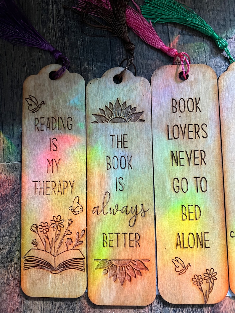 Engraved Wooden Bookmarks | Gifts for Book Worms | Engraved Bookmarks ...