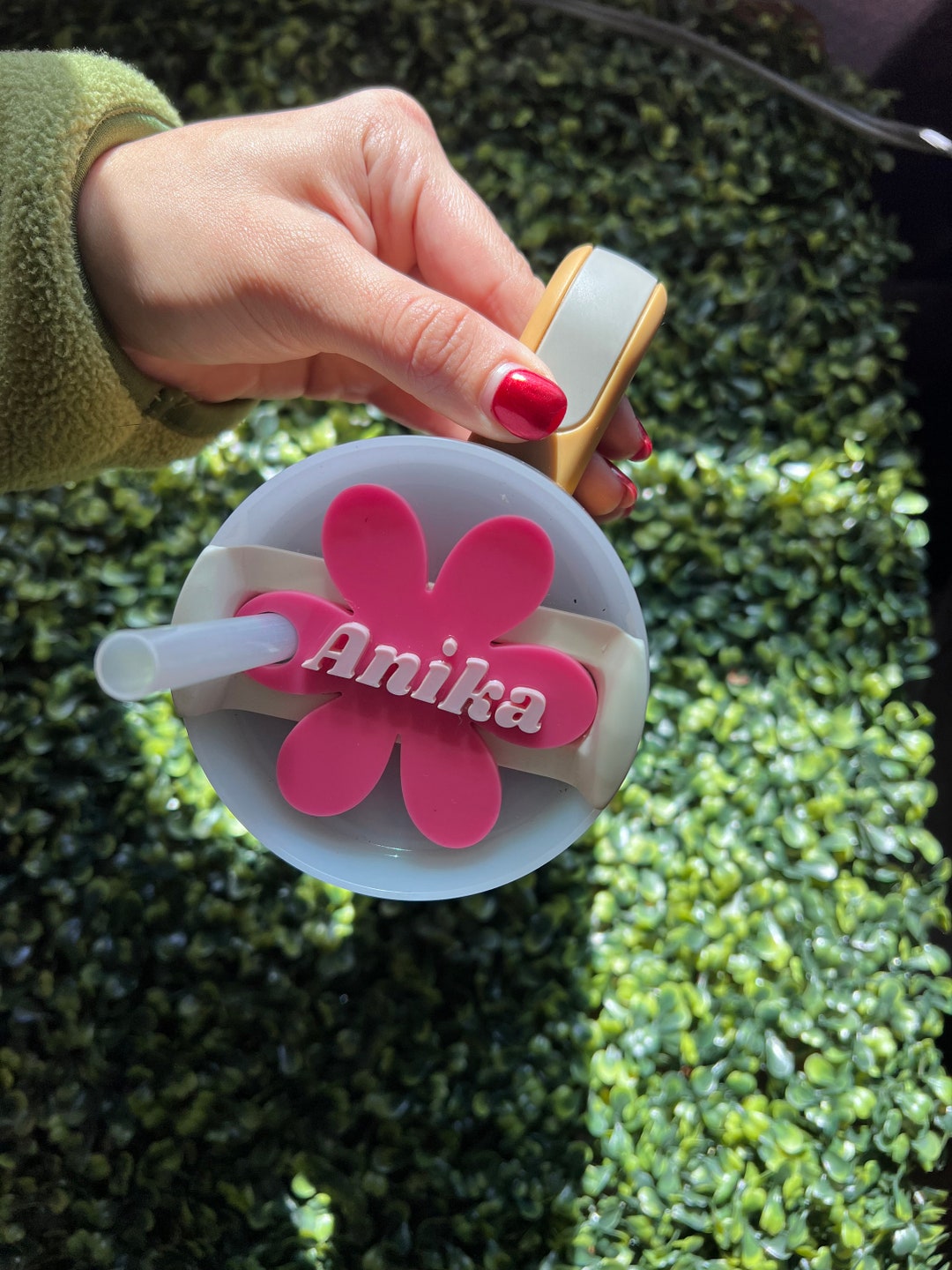 Flower Stanley Topper With Name Rad Flower Stanley Tag Flower With Name ...