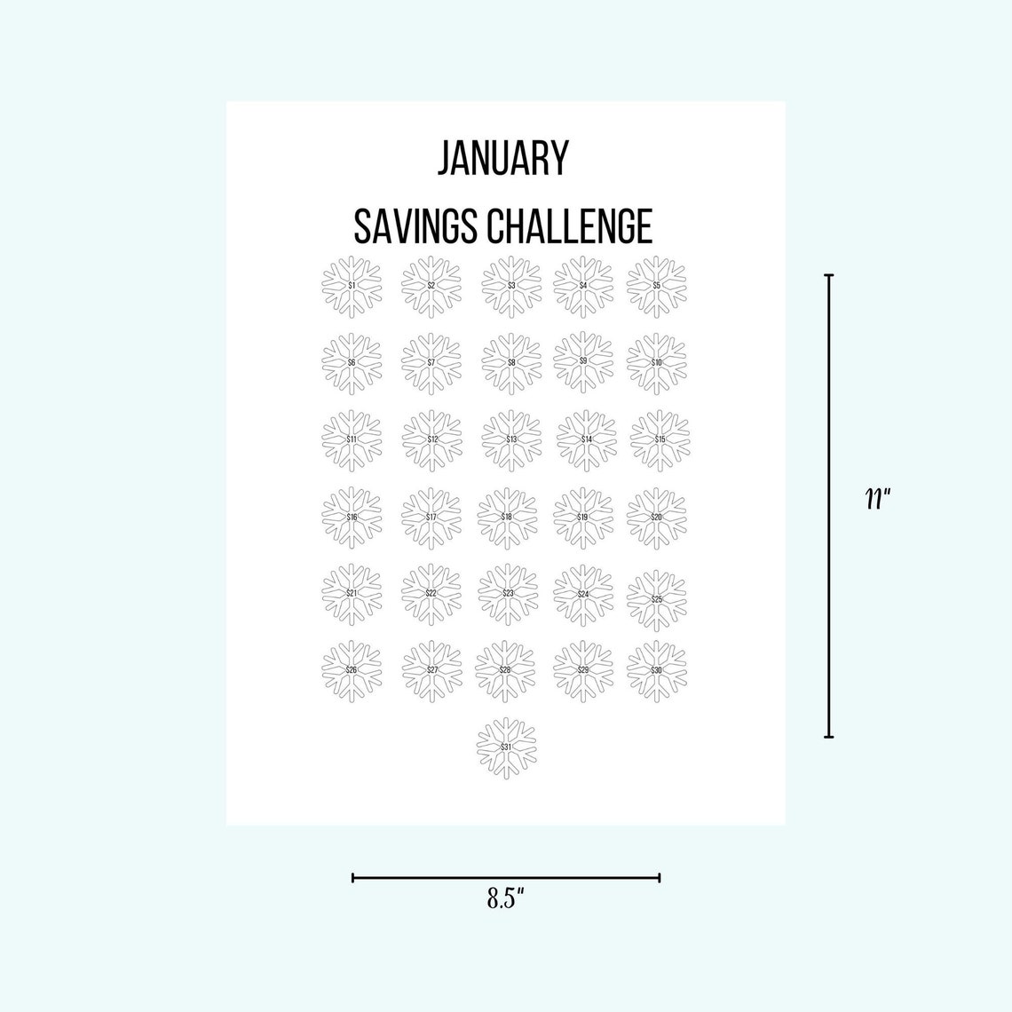 January Monthly Savings Challenge - Etsy