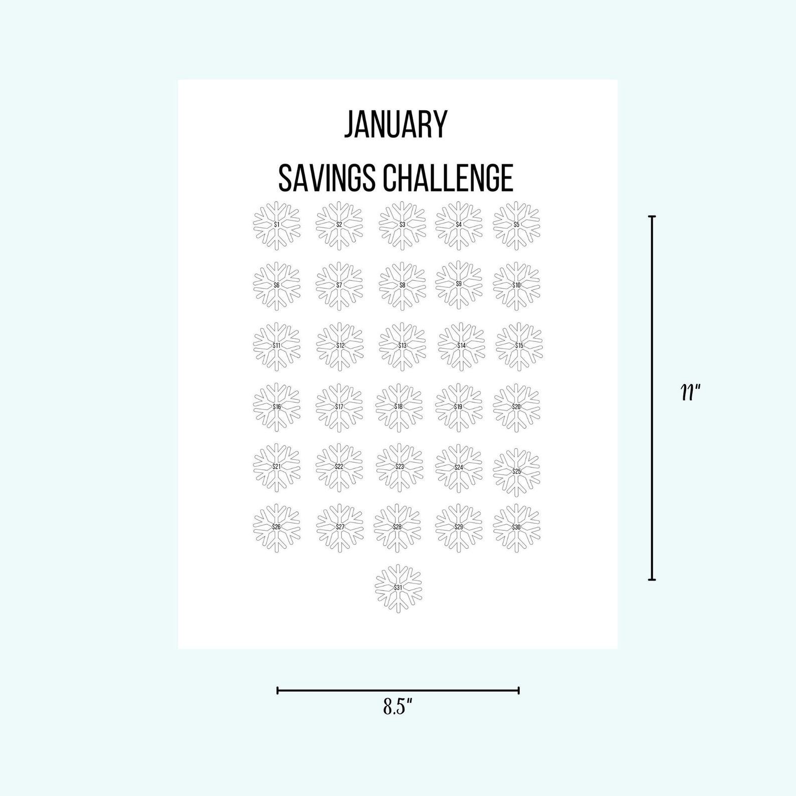 January Monthly Savings Challenge - Etsy