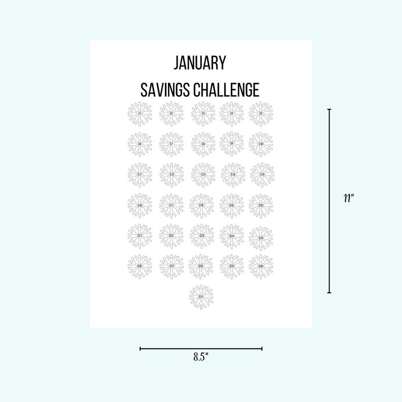 January Monthly Savings Challenge - Etsy