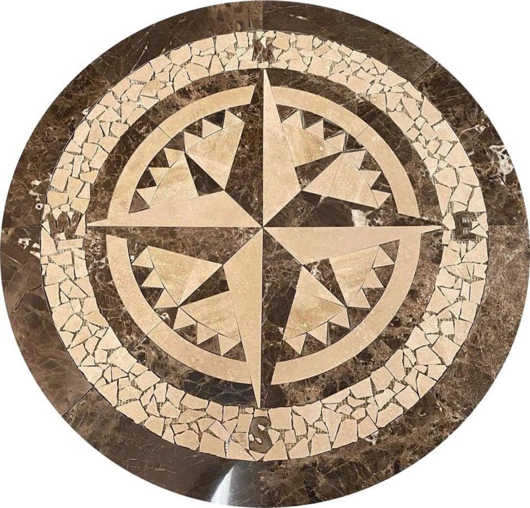 Floor Marble Medallion Tile - Etsy