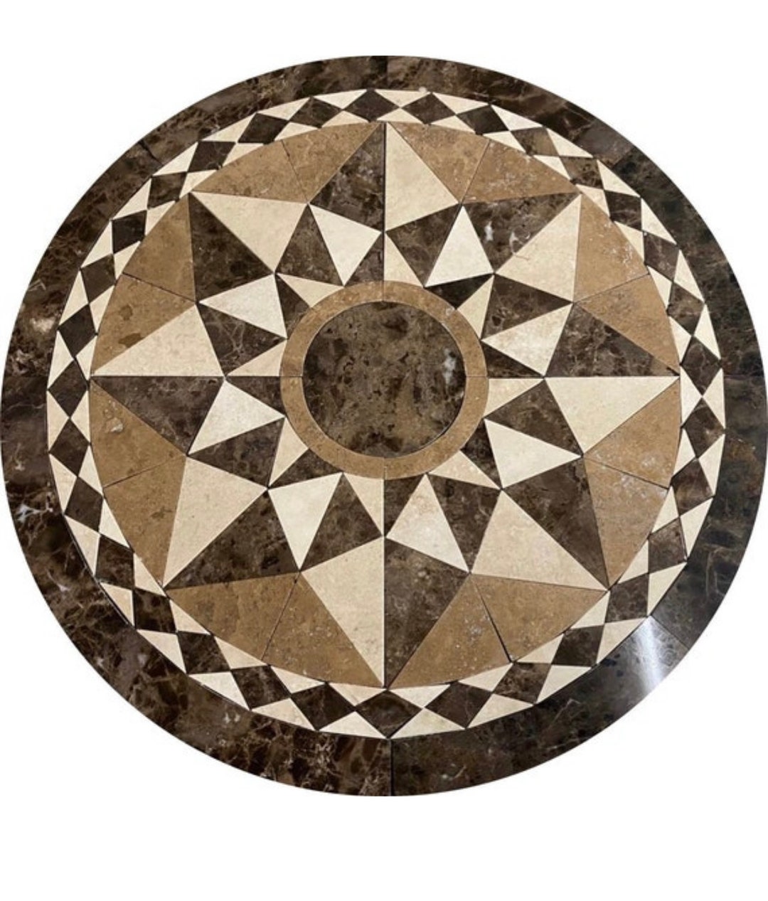 Marble Floor Medallion Honey TD0022 - Etsy