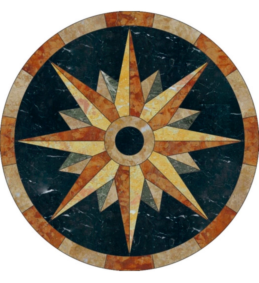 Floor Marble Medallion Tile - Etsy