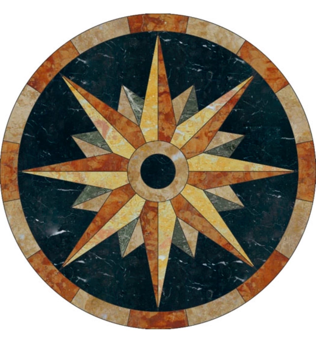 Floor Marble Medallion Tile - Etsy