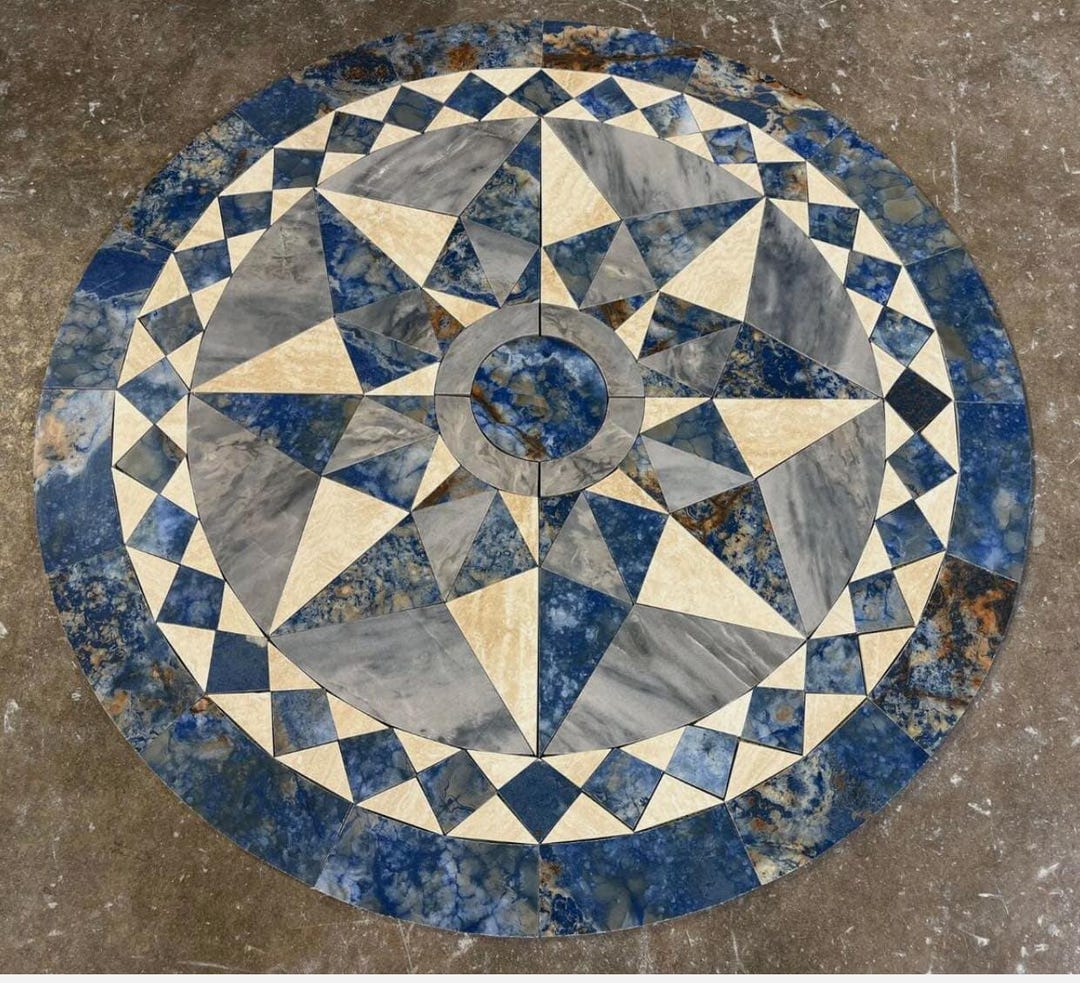Floor Medallion Mosaic TD2019 - Etsy